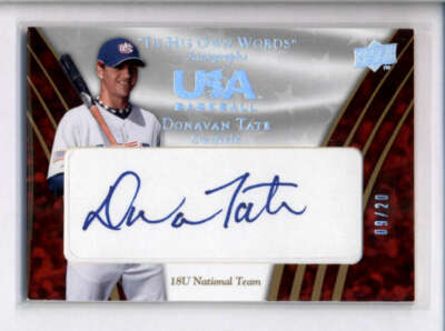 DONAVAN TATE 2008 UPPER DECK BOX SET IN HIS OWN WORDS AUTO #09/25 ...