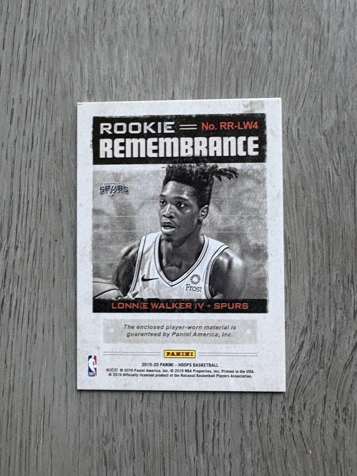 2019 Panini Hoops Rookie Remembrance Player Worn | Lonnie Walker | #RR ...