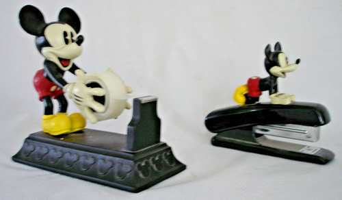 Mickey Mouse Tape Dispenser and Stapler Used Condition | eBay