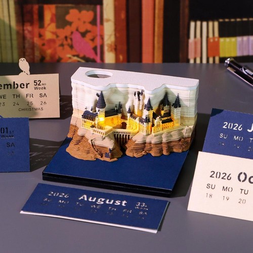 Mystical 3D Desk Calendar Pop-Up Castle Monthly Planner 2025 Yearly Lot ...