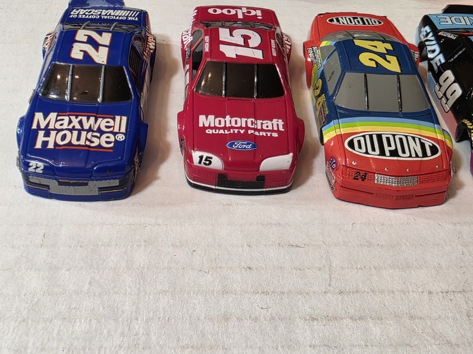 9pc lot LIFE LIKE HO Scale Slot Car Body racing shells USED NASCAR junk ...