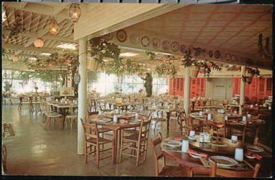 URBANA MD Peter Pan Inn Restaurant Lazy Susan Tables Vintage Postcard ...