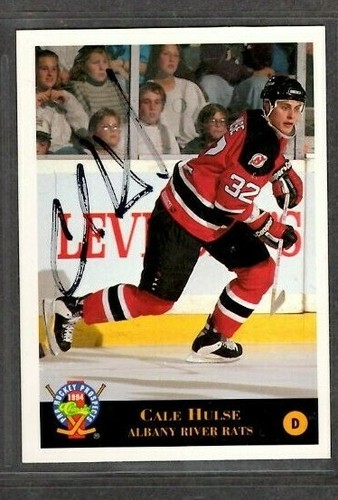 1994 Classic #222 Cale Hulse River Rats Tough Hockey Signed Autograph ...