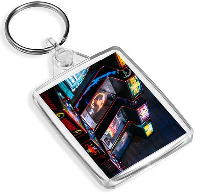 Retro Arcade Coin Slot Keyring Joystick Gamer Cool Machines Game Gift ...