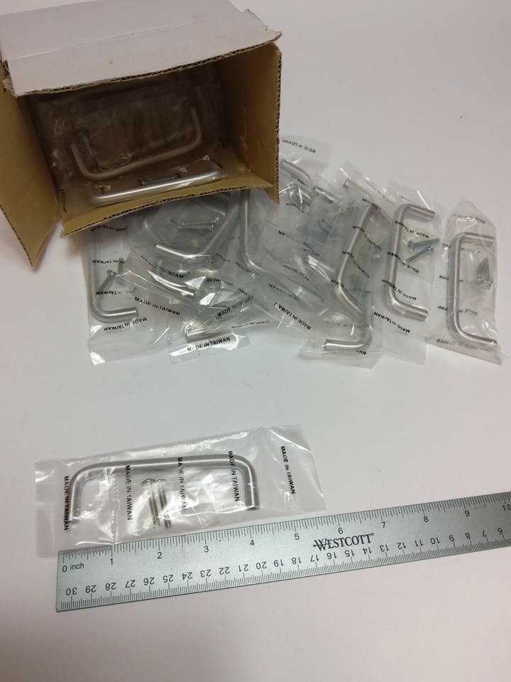 STANLEY 4484 ALUMINIUM 4" CABINET DRAWER PULL BOX OF 25 WITH HARDWARE ...