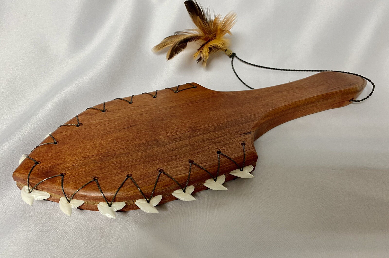 Hawaiian Weapon(LEI O Mano Shark Tooth)Made Of Cherry Wood And Real ...