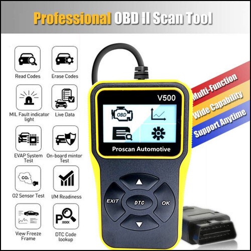 for FIAT Punto Car Diagnostic Code Reader Fault Reset Tool OBD2 Engine ...