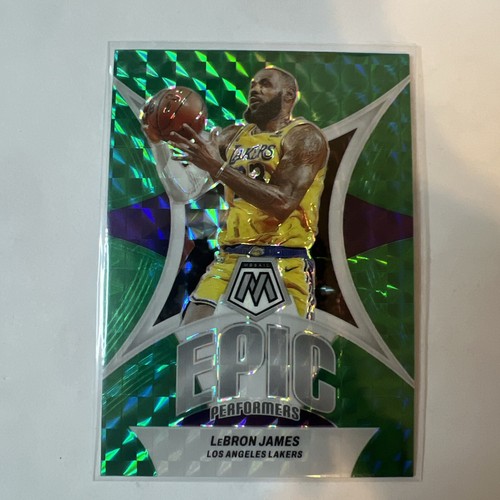 2023-24 Panini Mosaic - Epic Performers Green Mosaic Prizm #2 LeBron ...