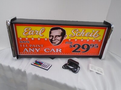 Earl Scheib any car LED Display lighted sign lightbox Wall Light | eBay