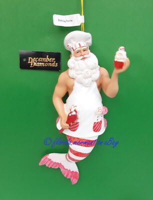 December Diamonds BAKING SANTA Pastry Chef Christmas Merman Ornament ...