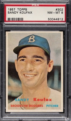 1957 Topps #302 Sandy Koufax PSA 8 | eBay
