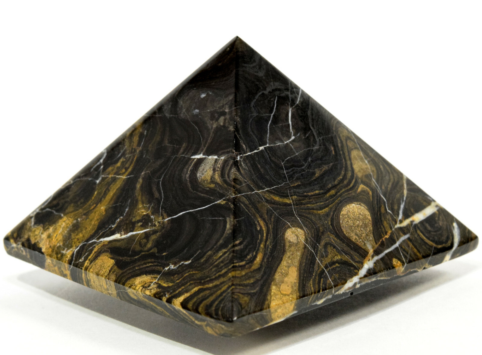 61mm Peruvian Stromatolite Pyramid Natural Carved Algae Fossil Crystal ...