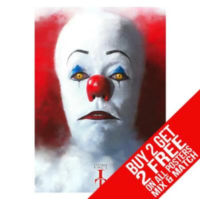 IT PENNYWISE CC8 STEPHEN KING POSTER ART PRINT A4 A3 SIZE - BUY 2 GET ...