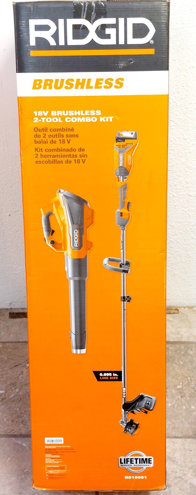 RIDGID R019001 18V Cordless String Trimmer and Leaf Blower for sale ...