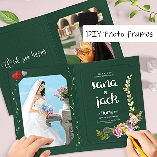 4x6/5x7 Photo Folders Cardboard Picture Paper Frame Greetings ...