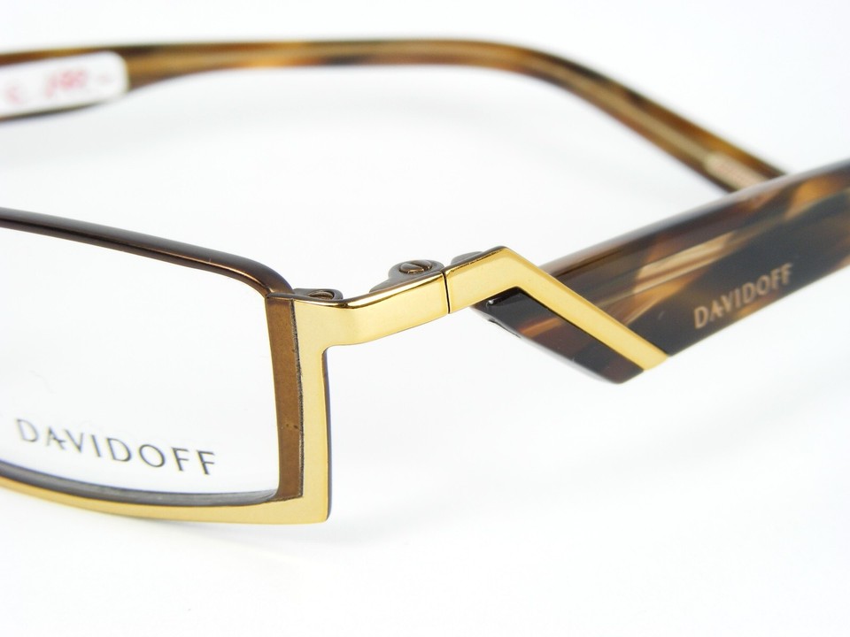 DAVIDOFF 95046 357 GOLD /BRONZE /BROWN EYEGLASSES GLASSES TITANIUM 51 ...