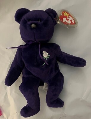 Ty Princess Beanie Baby Made In Indonesia With Canadian customs tag PVC ...