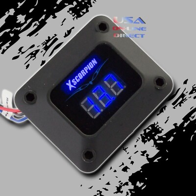 3 Digit BLUE LED Readout 12v Digital Voltmeter Black housing Car Marine ...