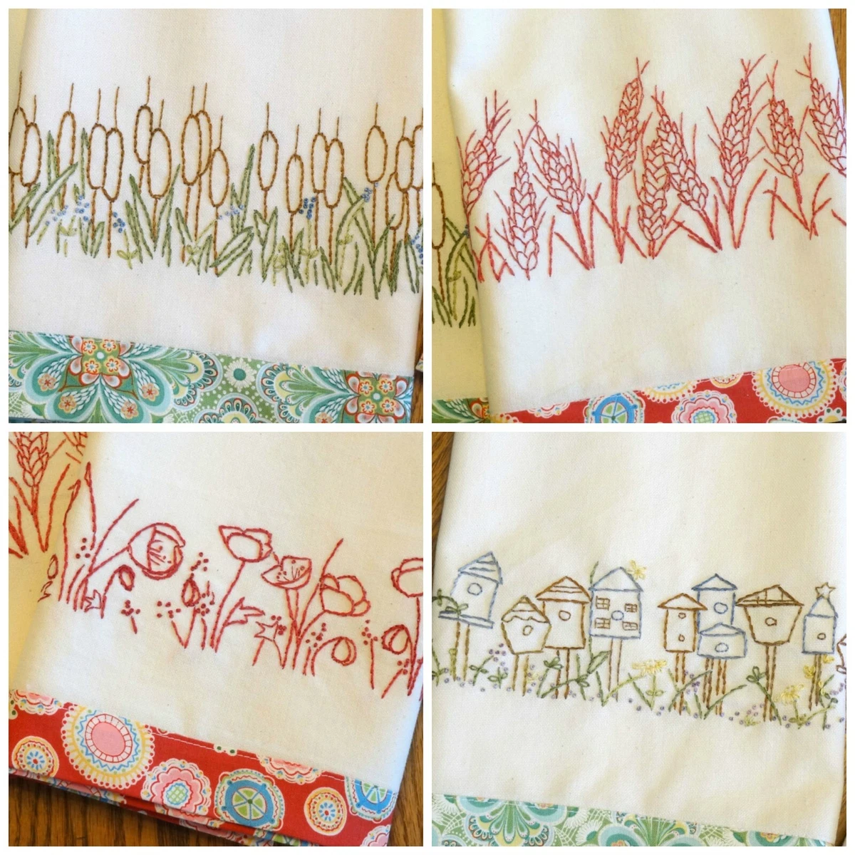 Embroidered Tea Towel Patterns
