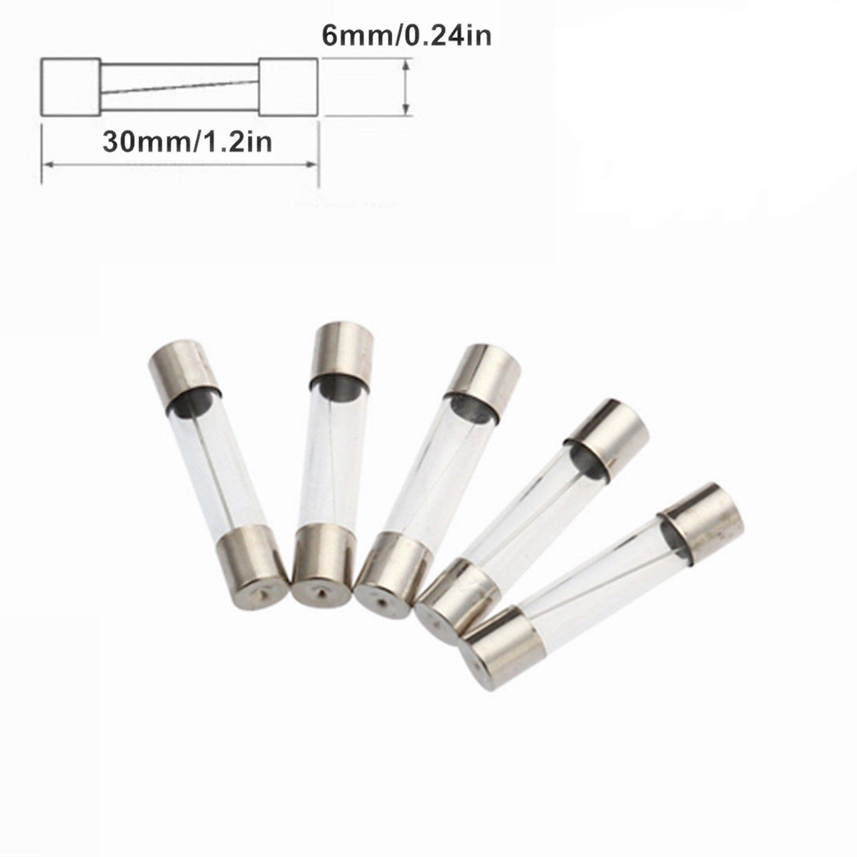 Fast Blow Type AC 250V 8A F8AL250V Glass Fuses Tubes, 48% OFF