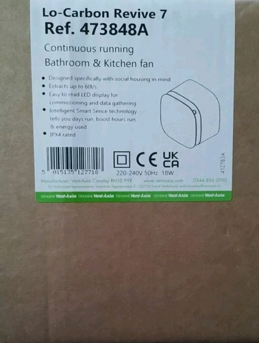 Vent-Axia Lo-Carbon Revive 7 Fan (473848A) | eBay UK