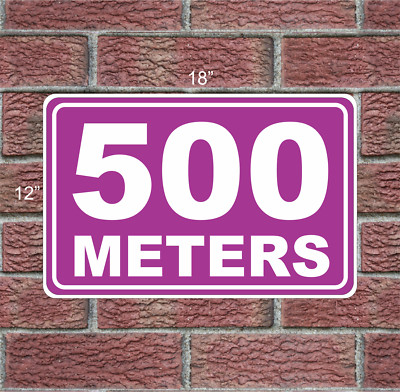 500 METERS MARKER 12x18" Metal Sign 4 Driving Range Golf Course Gun ...