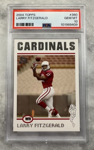 2004 Topps LARRY FITZGERALD ROOKIE RC #360 PSA 10 GEM MINT ARIZONA ...