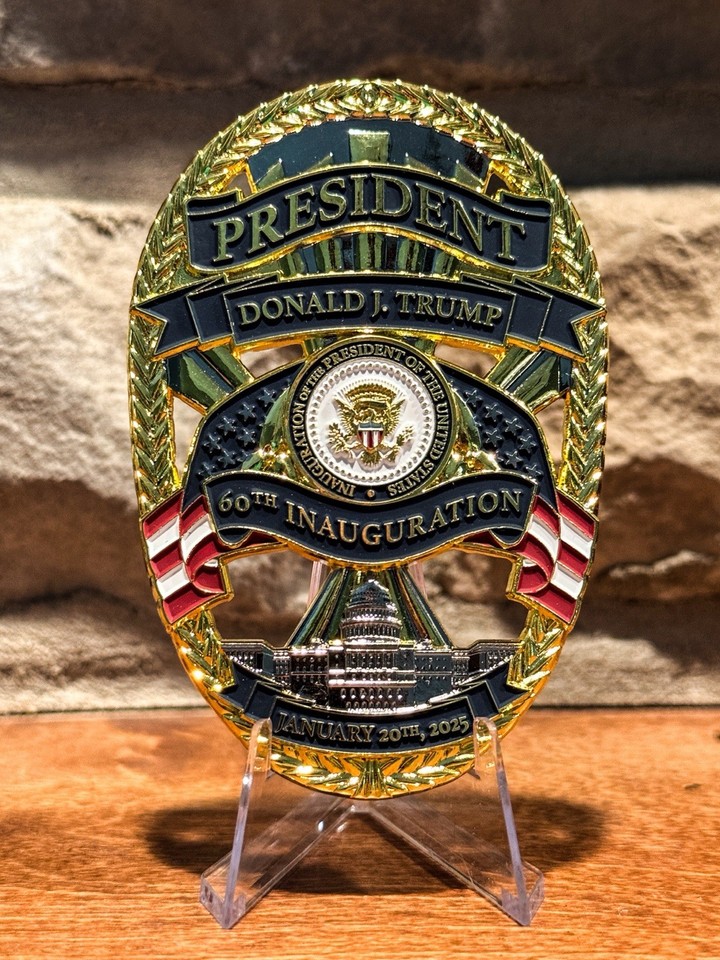 Donald Trump Commemorative 60th US Presidential Inauguration Badge 2025 ...