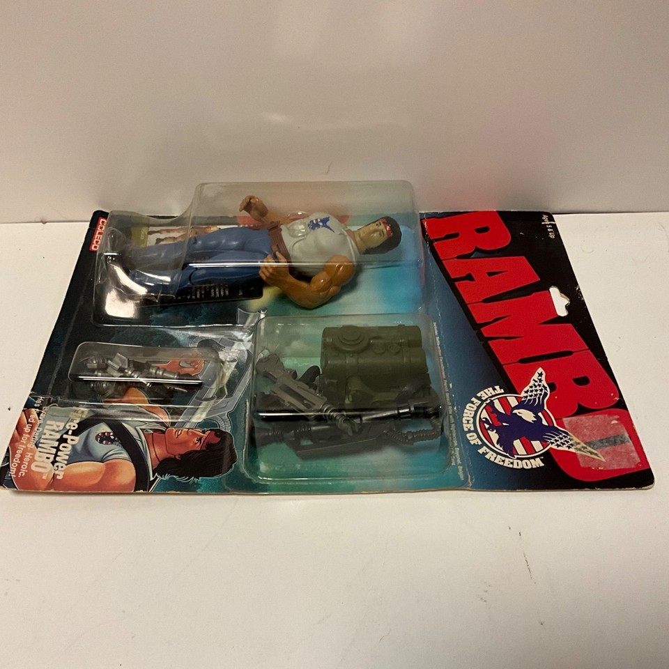 Vintage Fire Power Rambo 7" Scale 1986 RAMBO Coleco Vintage NEW MOC ...