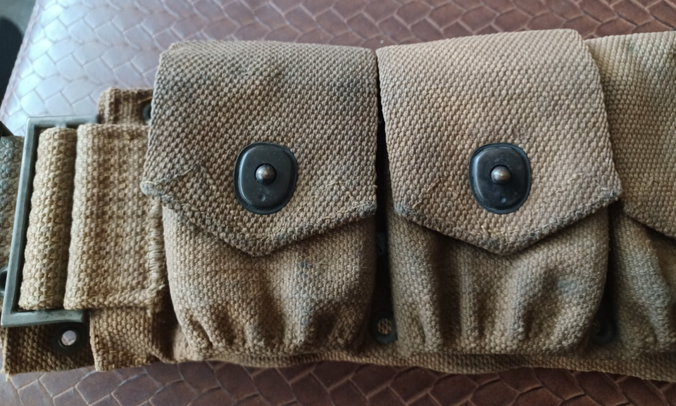 WWI U.S. Army M1910 Cartridge Belt – Russell Mfg. Co. Two 5-Pocket ...