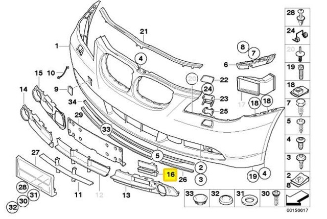 BMW 51117060969 Genuine OEM Factory Original Air Inlet Cover for sale ...
