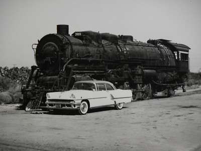 Locomotive Engine 389 Car Camparison Photograph 8x10 Vtg 1950s Railroad ...