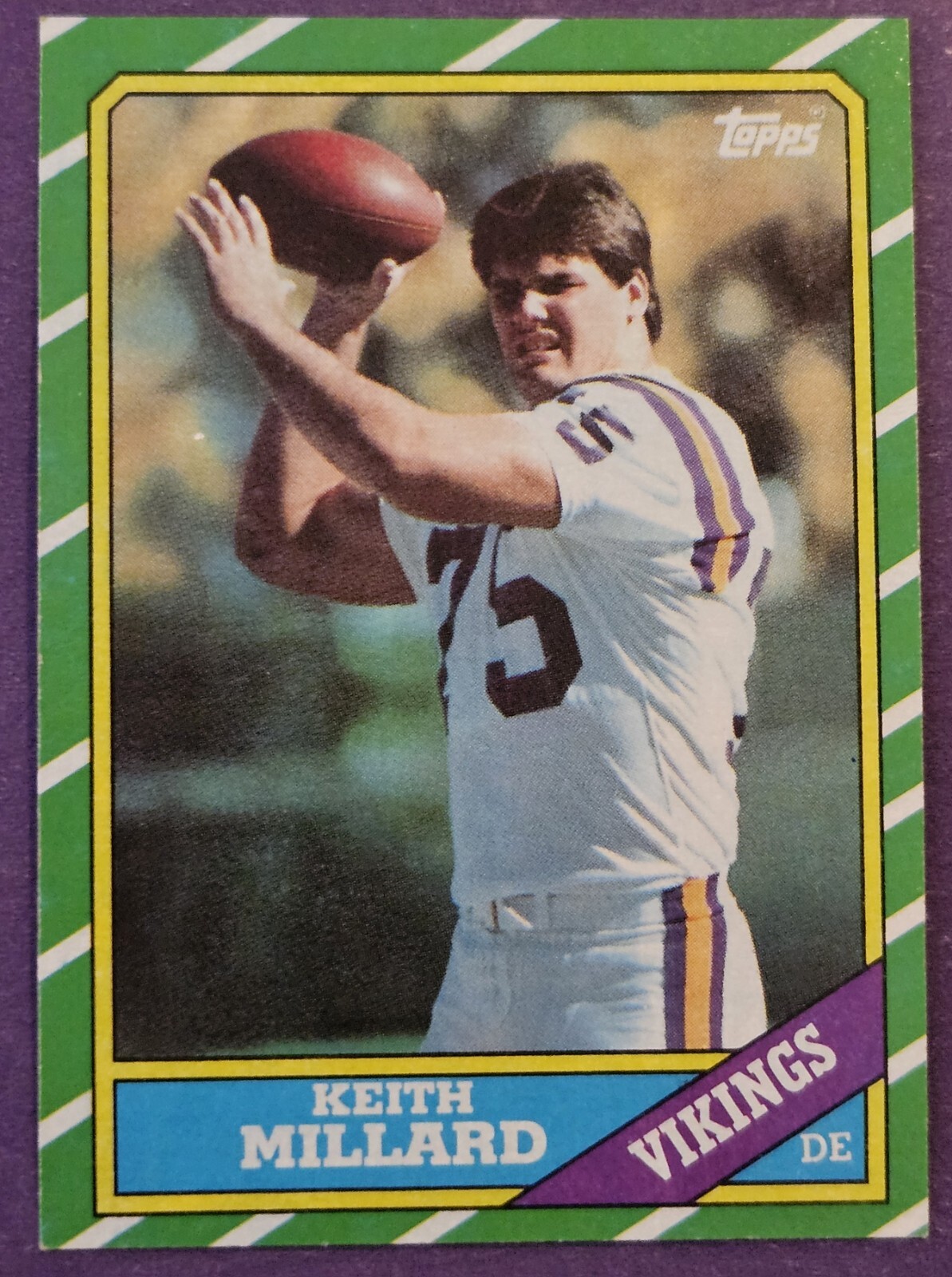 1986 Topps #299 Keith Millard Rookie Football card Minnesota Vikings ...