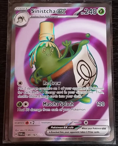 Sinistcha ex 189/167 NM Full Art Pokemon Card- Twilight Masquerade | eBay