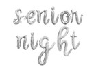 SENIOR NIGHT Cursive Letter Balloon Banner - Senior Night Party ...
