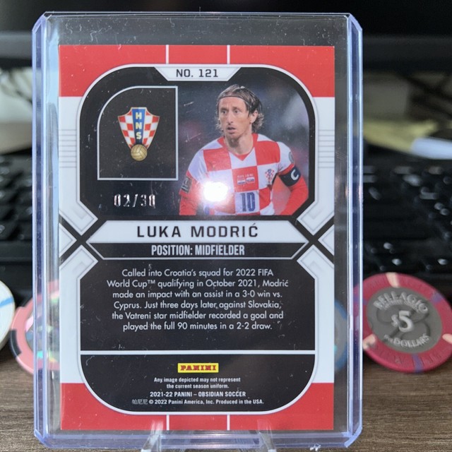 2021-22 Panini Obsidian - Electric Etch Purple #121 Luka Modric /30 for ...