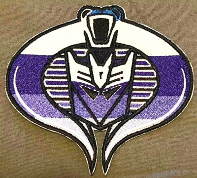 DECEPTICON COBRA logo figure patch action autobot transformers GI JOE ...