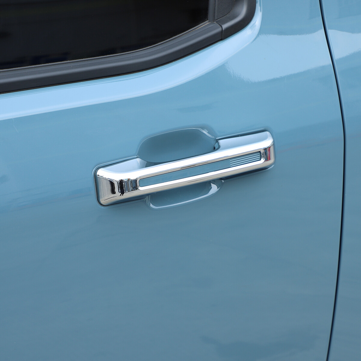 Silver Front Rear Door Grab Handle Cover Protect Trim Fit For Ford ...