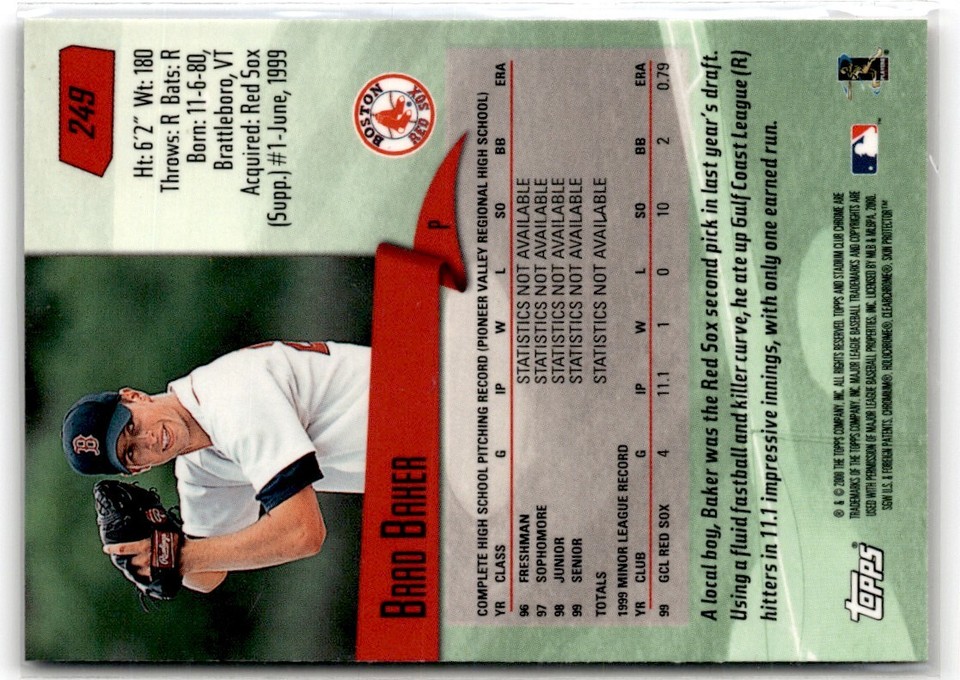 2000 Topps Chrome Padres Prospects - Jim Beswick/Steve Mura/Broderick ...