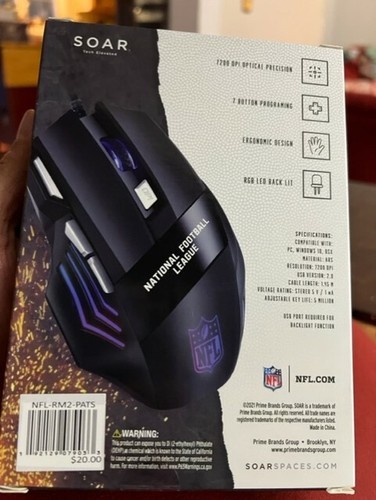 BRAND NEW NEW ENGLEND PATRIOTS RGX-M2 NFL Gaming Mouse Soar | eBay