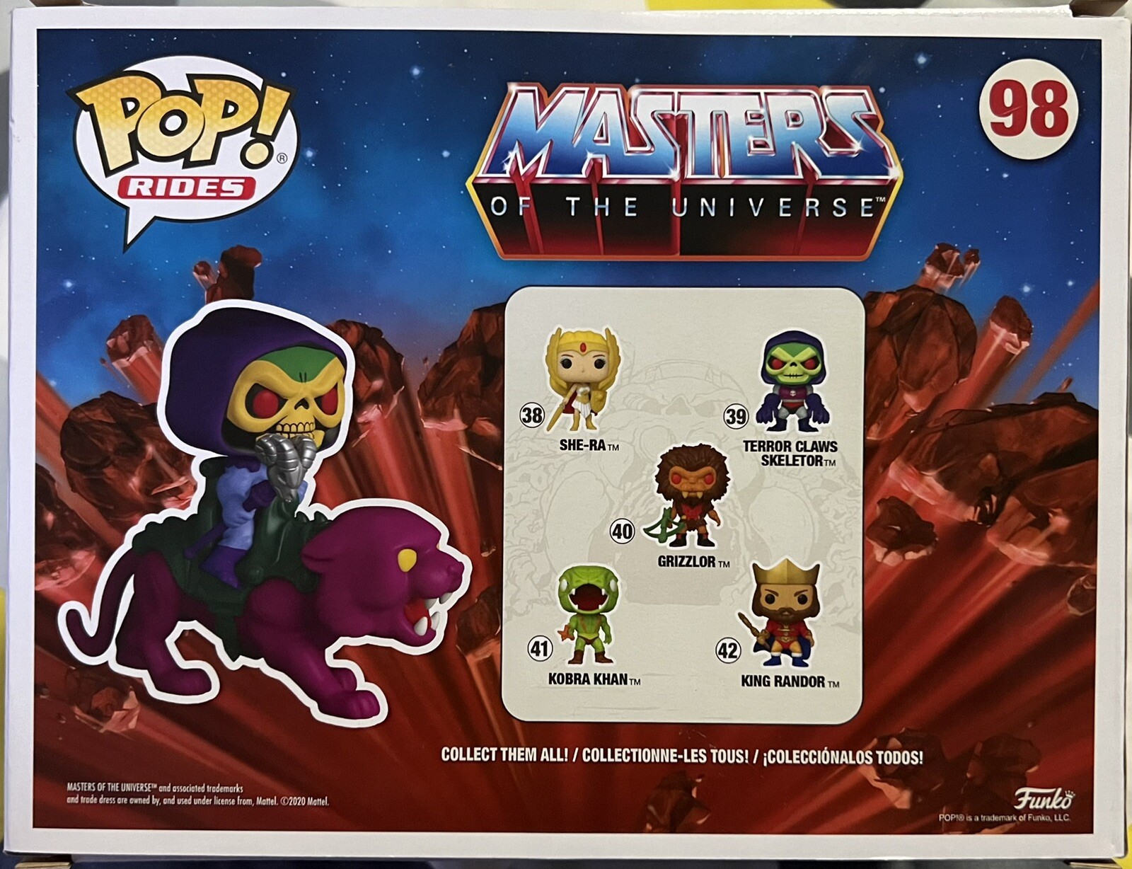 FUNKO POP VINYL MASTERS OF THE UNIVERSE #98 SKELETOR ON PANTHOR RIDES ...