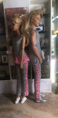 Barbie Clothes for Barbie & Ken Matching Jogging Pants & Tops 4 Pieces ...