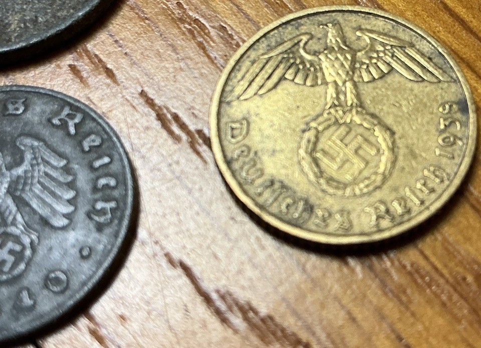 1938 - 42 7 x German Nazi Coins - Including Silver 2 Reichsmark 1938 A ...