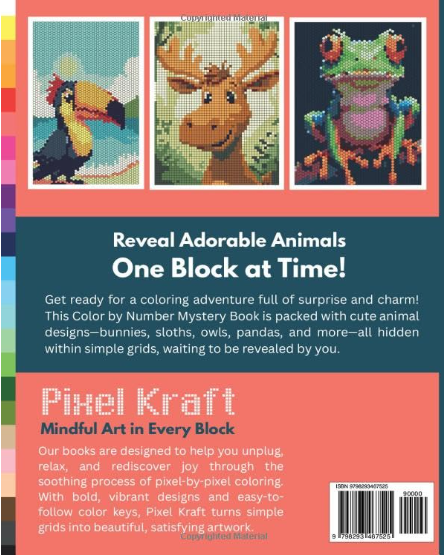 Cute Animals Color By Numbers For Young Adults: Unique Coloring with ...