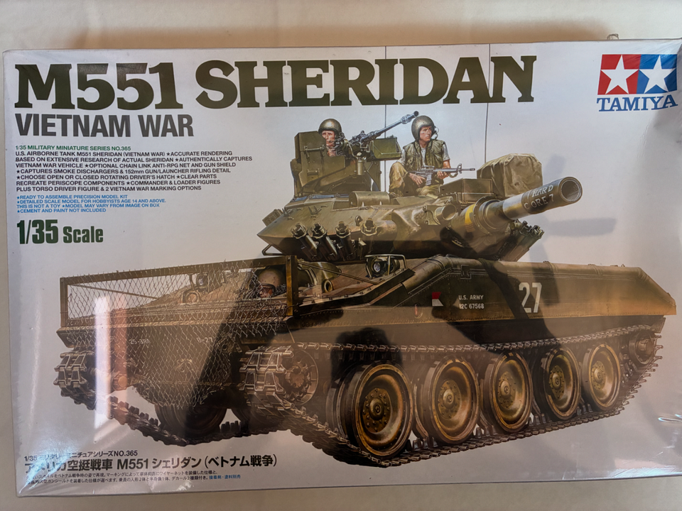 Tamiya 35365 1/35 US Airborne Tank M551 SHERIDAN Vietnam - New in ...