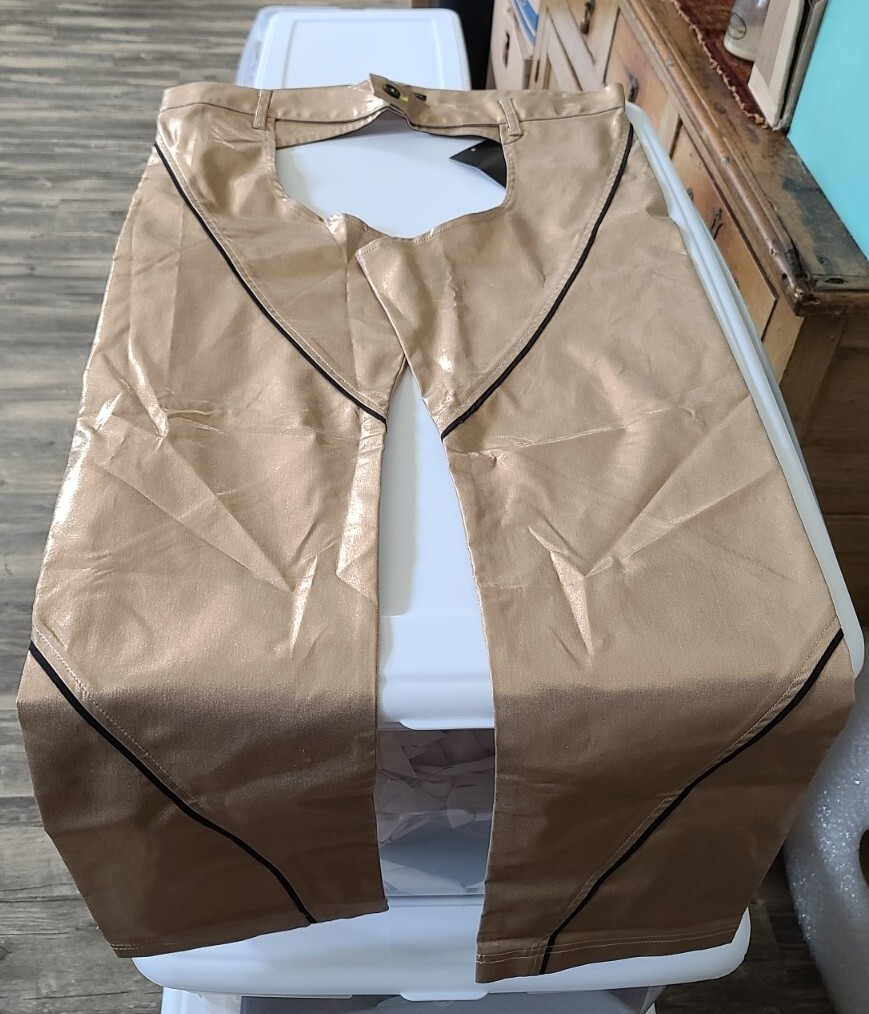 Andrew Christian Gold Lame Chaps Size 34 | eBay