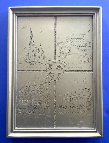 Mayen / Eifel Gipsbild Engraved Pc. Clemens-Kirche Brückentor Rathaus ...