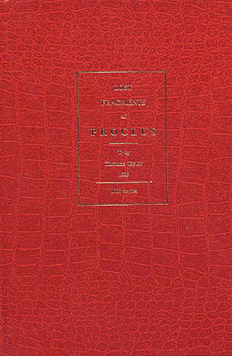 Hardcover platonic LOST FRAGMENTS PROCLUS Greek occult Theosophy Thomas ...