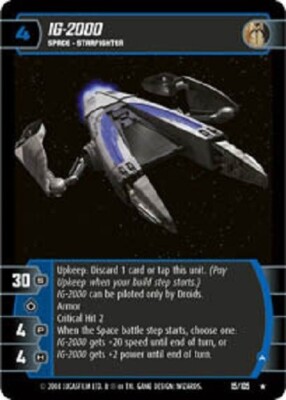 STAR WARS TCG ROGUES & SCOUNDRELS IG-2000 (A) 15/105 FOIL GEM MINT | eBay