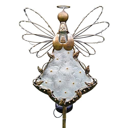 Angel Solar Lights Garden Stake Outdoor-38Inch Metal&Glass Solar Angel ...